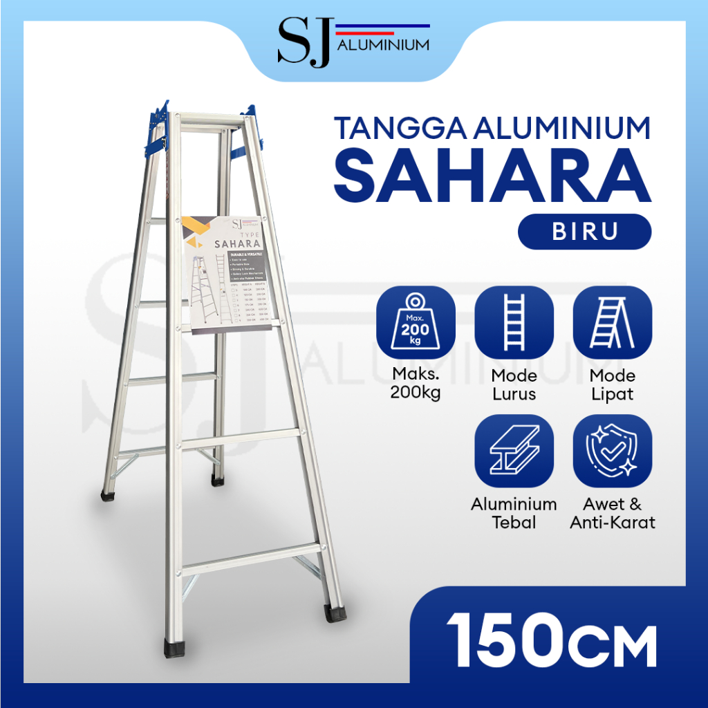 Jual [SAHARA] Tangga Aluminium / Tangga Lipat / Tangga Aluminium Lipat ...