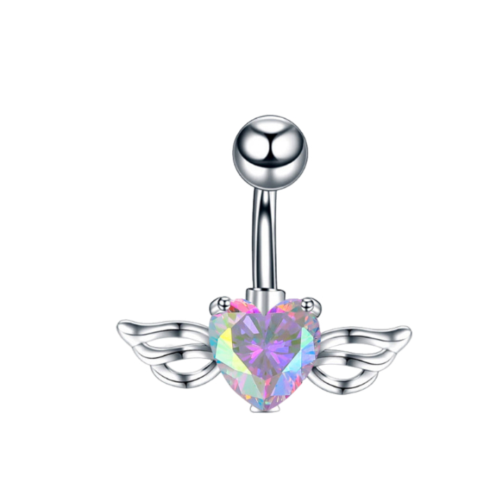 Jual belly piercing anting pusar Berbentuk hati Zirkon Fesyen Sederhana ...