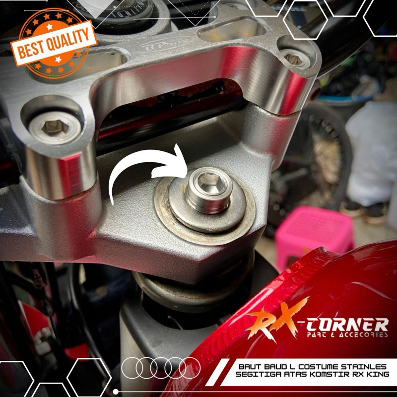 Jual BAUT BAUD L COSTUME STAINLES SEGITIGA ATAS KOMSTIR RX KING ...