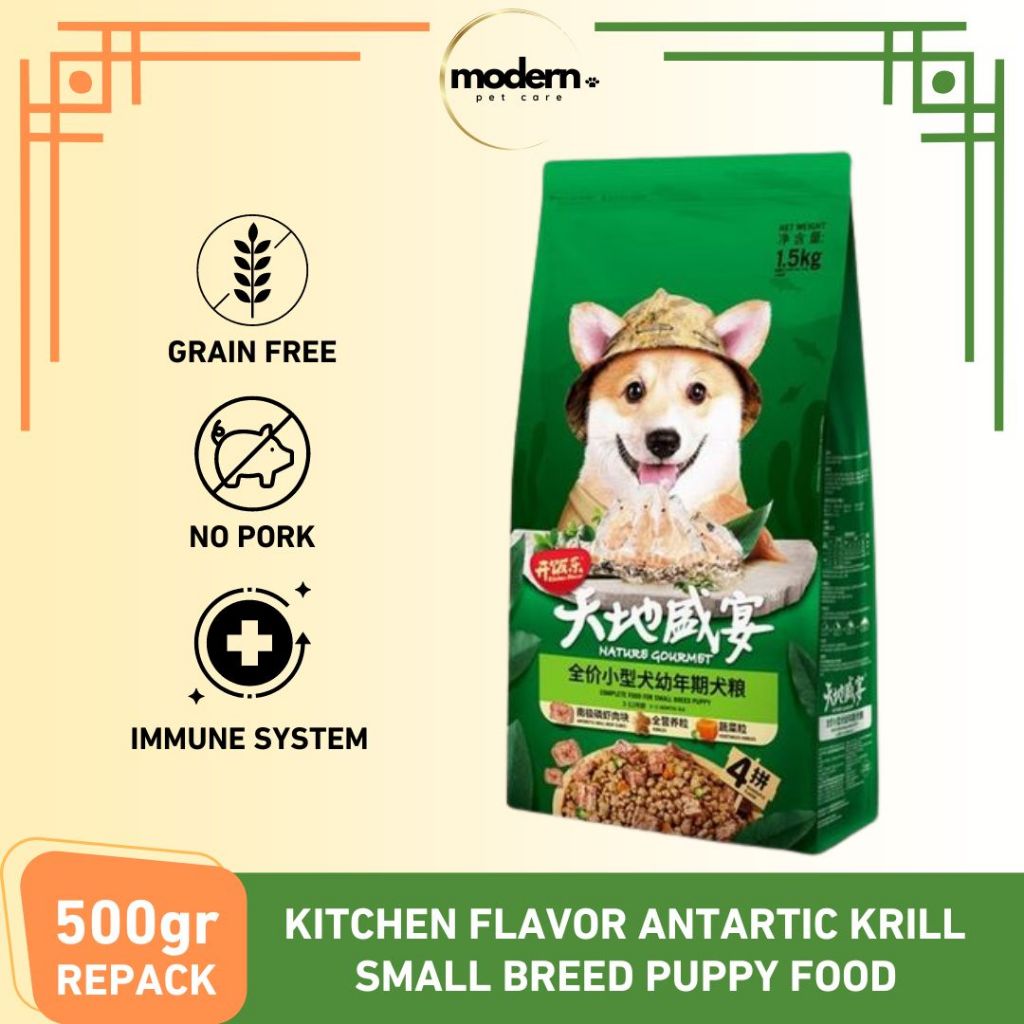 Jual Kitchen Flavor Antartic Krill Small Breed Puppy Dog Food Repack ...