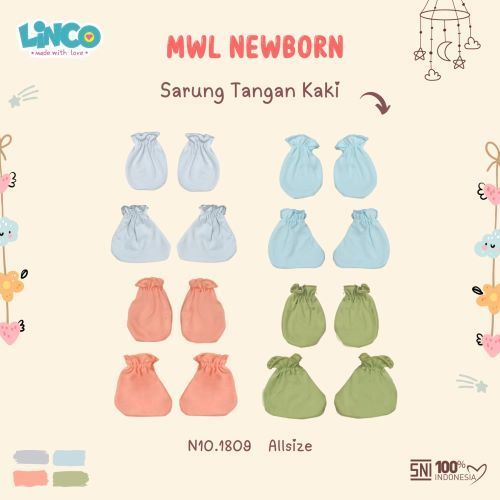 Jual LINCO Sarung Tangan dan Kaki Bayi / Mittens & Booties Newborn Baby ...