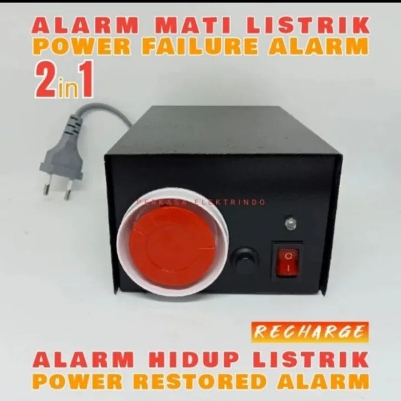 Jual Alarm Mati Listrik Dan Alarm Nyala Listrik Alarm 2 in 1 Box Buzzer ...