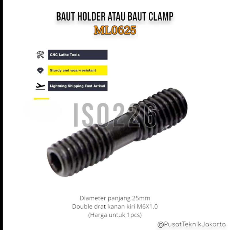 Jual baut holder baut clamp ML0625 baut clamping holder baut double ...