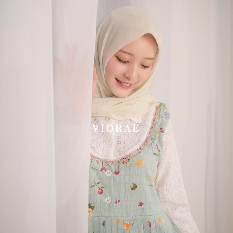 Jual VIORAE - ALAYA DRESS (pink,hitam,putih,hijau) | Shopee Indonesia