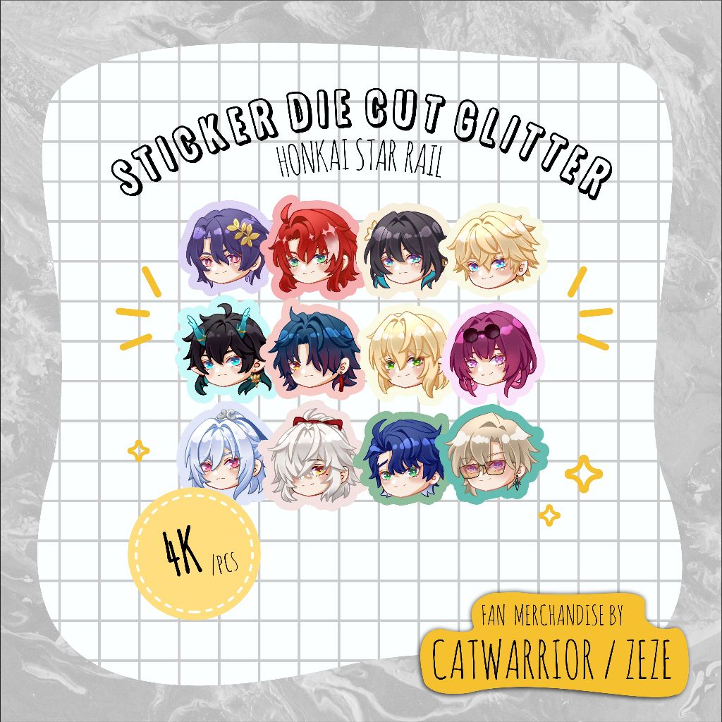 Jual Sticker Die Cut Glitter Honkai Star Rail by Catwarrior | Shopee ...
