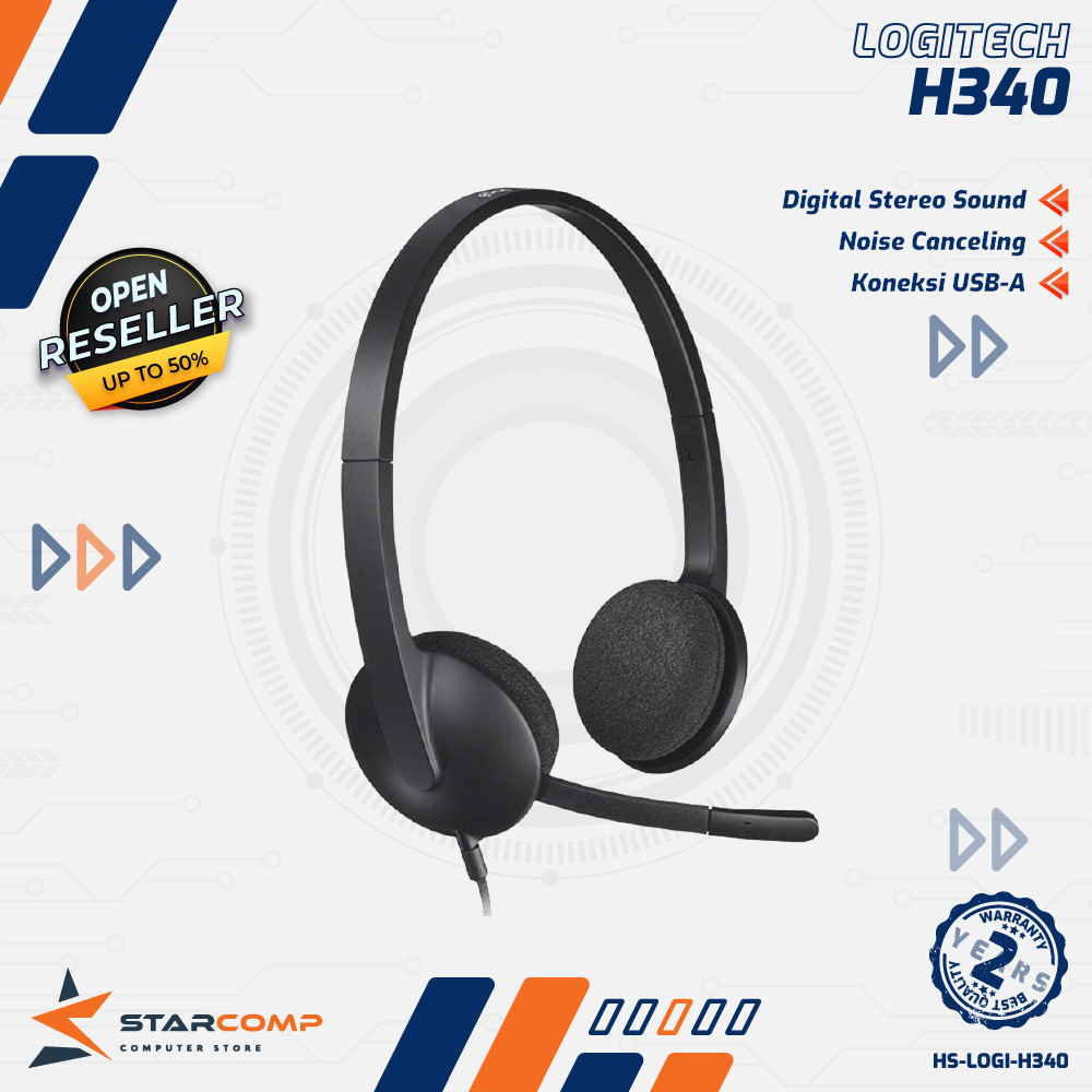 Jual Logitech H340 USB Noise Canceling Mic Headset Logitech H 340 ...