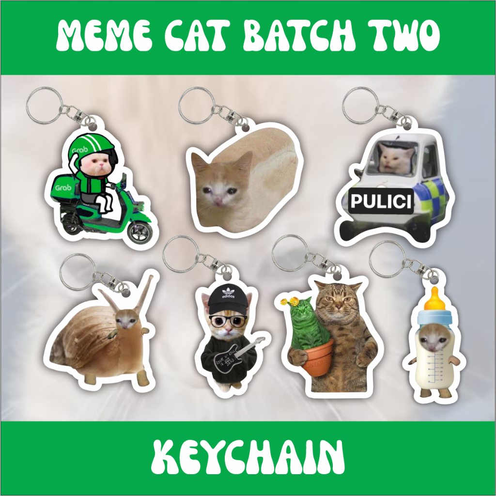 Jual GANTUNGAN KUNCI MEME CAT BATCH TWO | AKRILIK 3MM | CAT | KUCING ...