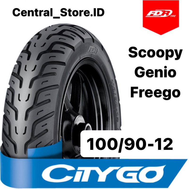 Jual BAN LUAR MOTOR FDR CITY GO UK 100/90-12 TUBELESS (scoopy, genio ...