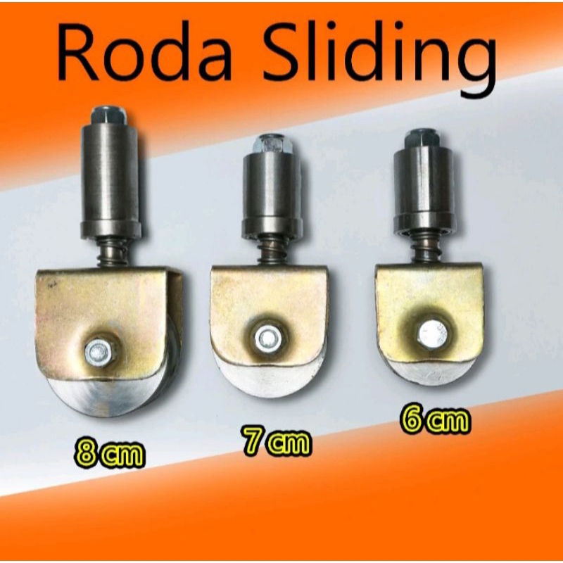 Jual roda pagar sliding besi super uk 6 7 8 pintu garasi pintu tralis ...