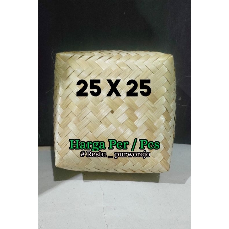 Jual Besek 25 x 25 cm ( Natural ) Tanpa pengawet bambu | Shopee Indonesia