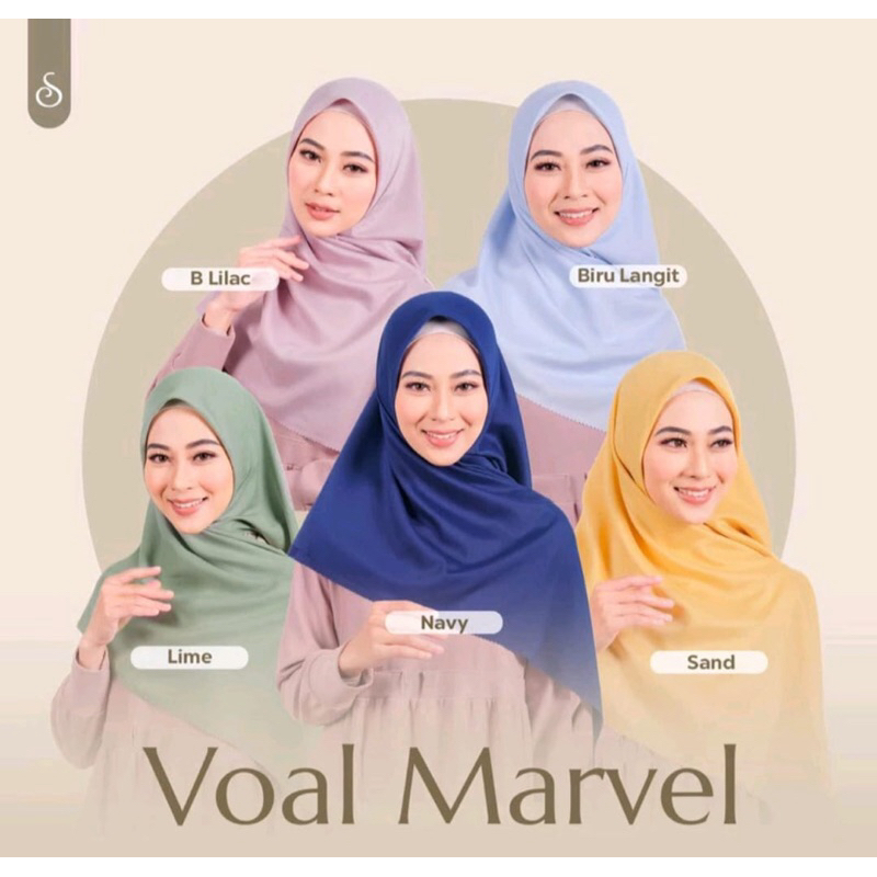 Jual Segiempat Ansania VOAL MARVEL Polos LC Premium Hijab Segi Empat Laser Cut Scarf Kerudung ...