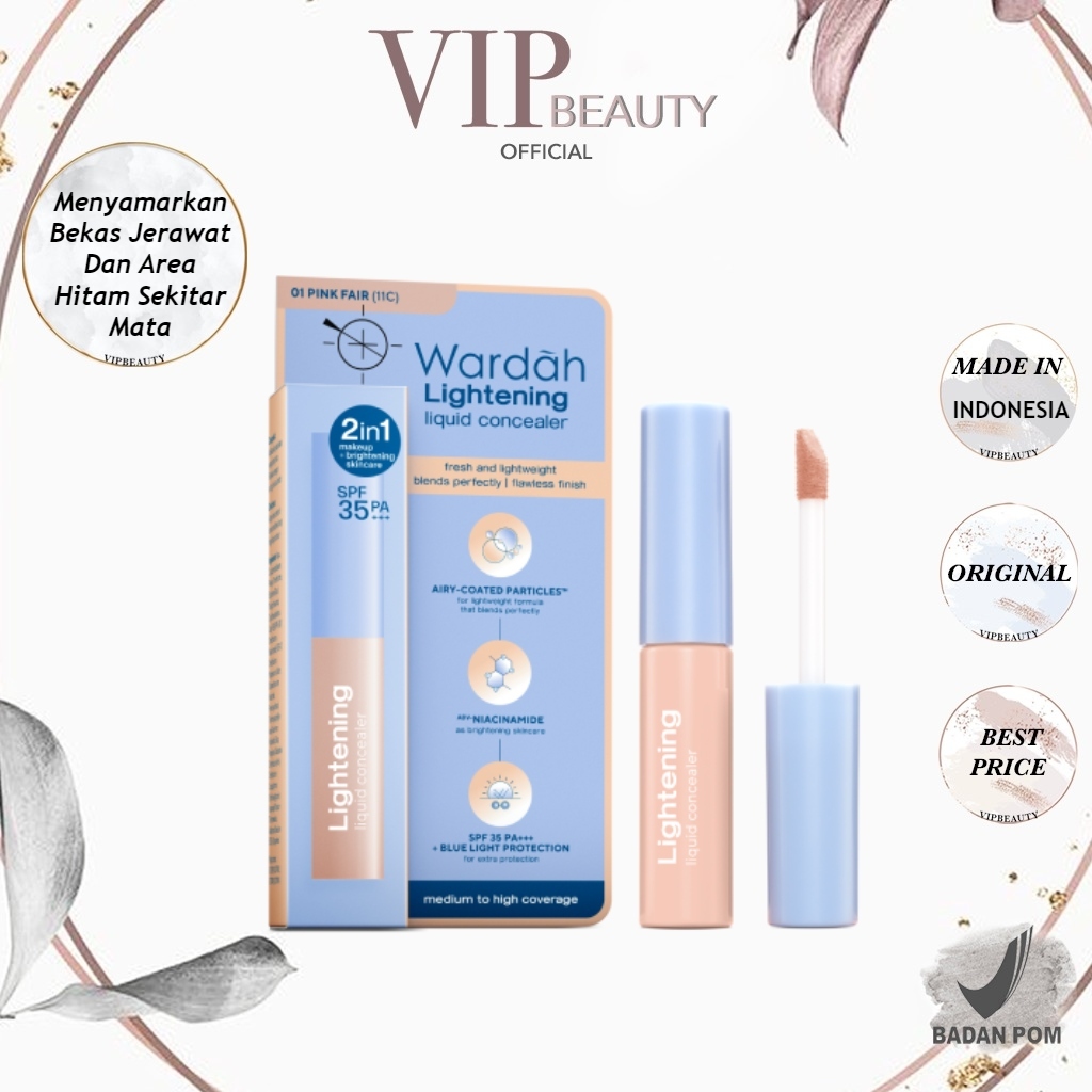 Jual WARDAH Lightening Liquid Concealer Blister 7gr | Shopee Indonesia