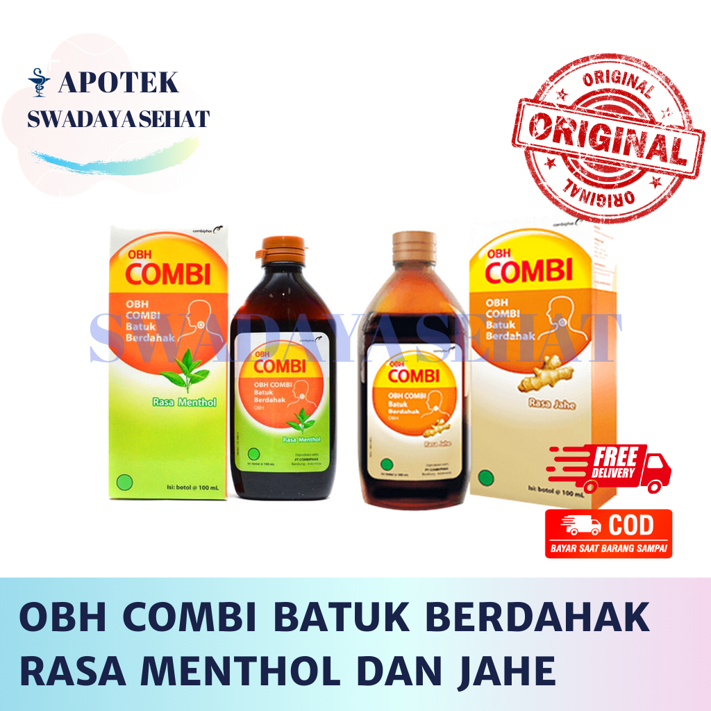 Jual OBH Combi Batuk Berdahak 100 ML Rasa Menthol Dan Jahe Sirup ...