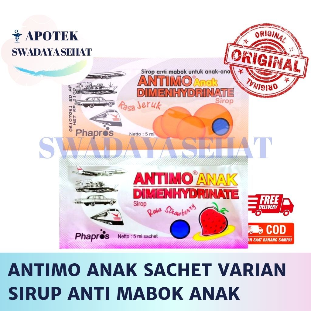 Jual ANTIMO Anak Cair Sachet Rasa Strawberry Jeruk 5 ML - Obat Anti ...