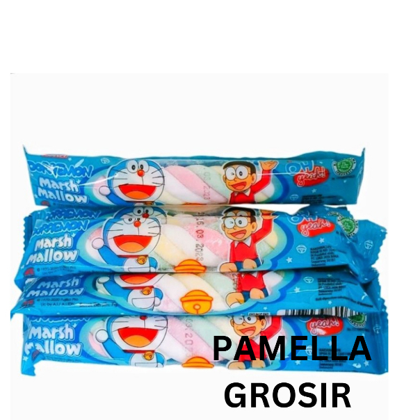 Jual DORAEMON MARSHMALLOW KEPANG (1 PACK ISI 20 PCS) SNACK makanan ...