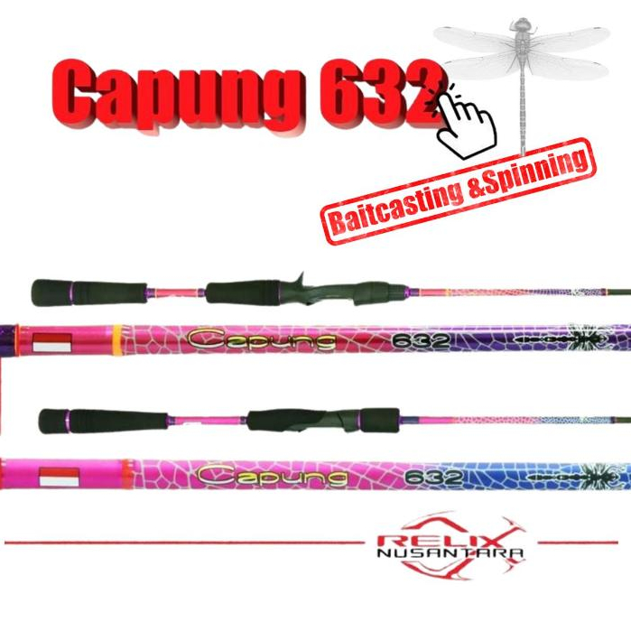 Jual (FREE TOP SECTION 2 pcs ) Joran Capung 632 Spinning / SP dan ...