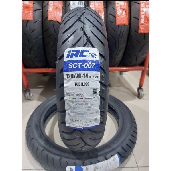 Jual ban motor IRC SCT-007 120/70-14 Tubeless ORIGINAL BARU ban luar ...