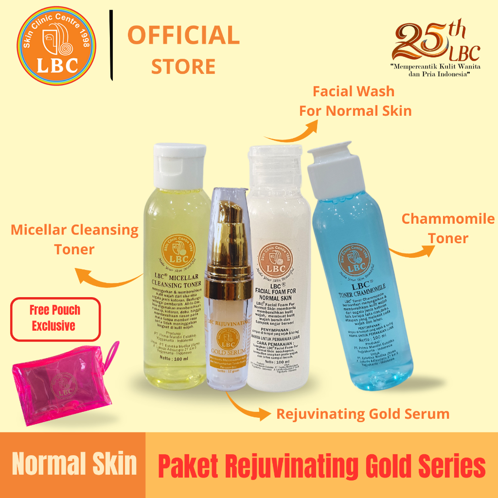 Jual LBC Paket Rejuvinating Gold Series For Normal Skin (FREE POUCH ...