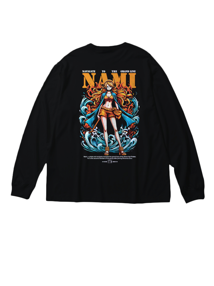 Jual Kaos Lengan Panjang NAMI The Navigator Anime One piece Anak Dewasa ...