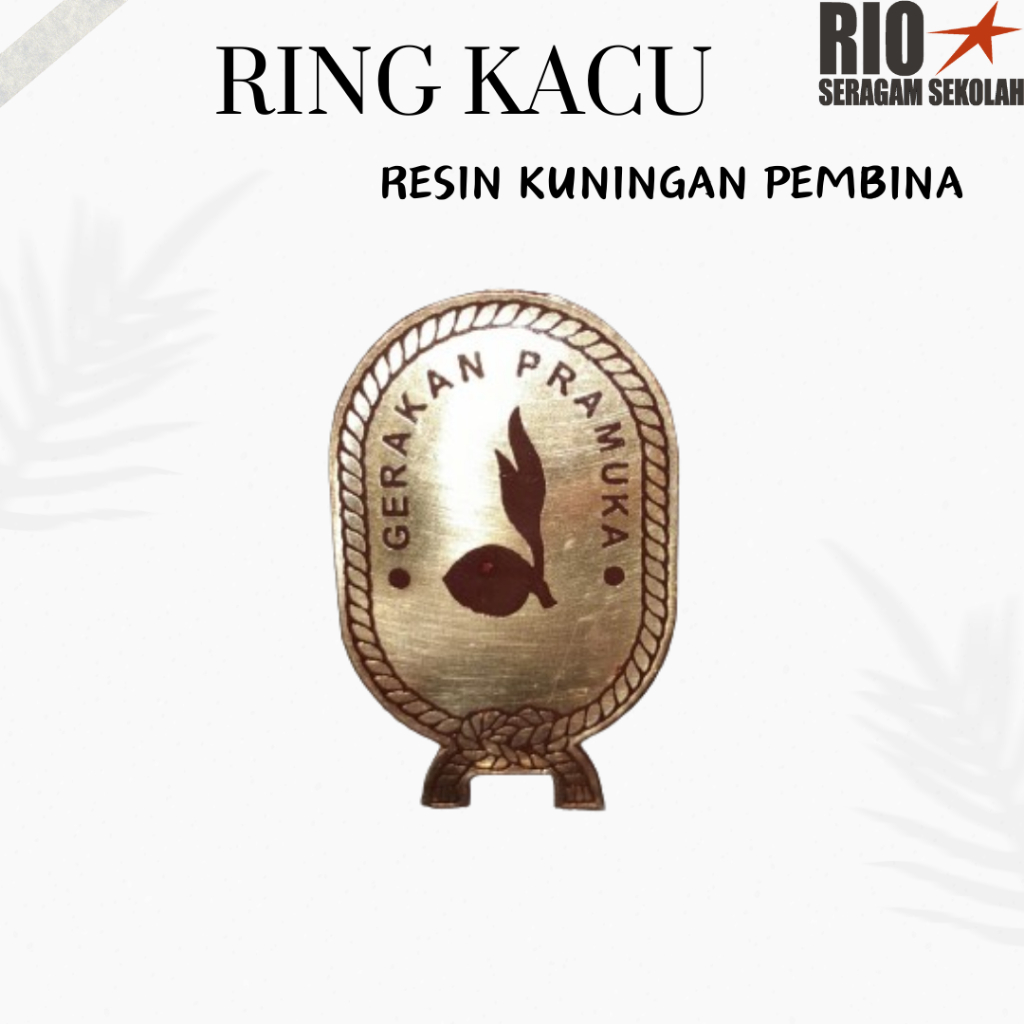 Jual RING KACU PRAMUKA RESIN KUNINGAN/ RING KACU PRAMUKA PEMBINA ...