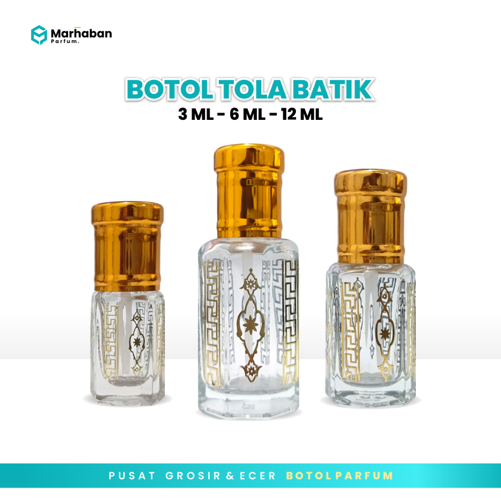 Jual 1 Lusin | Botol TOLA BATIK 3 - 6 - 12 ML Stik - Botol Parfume ...