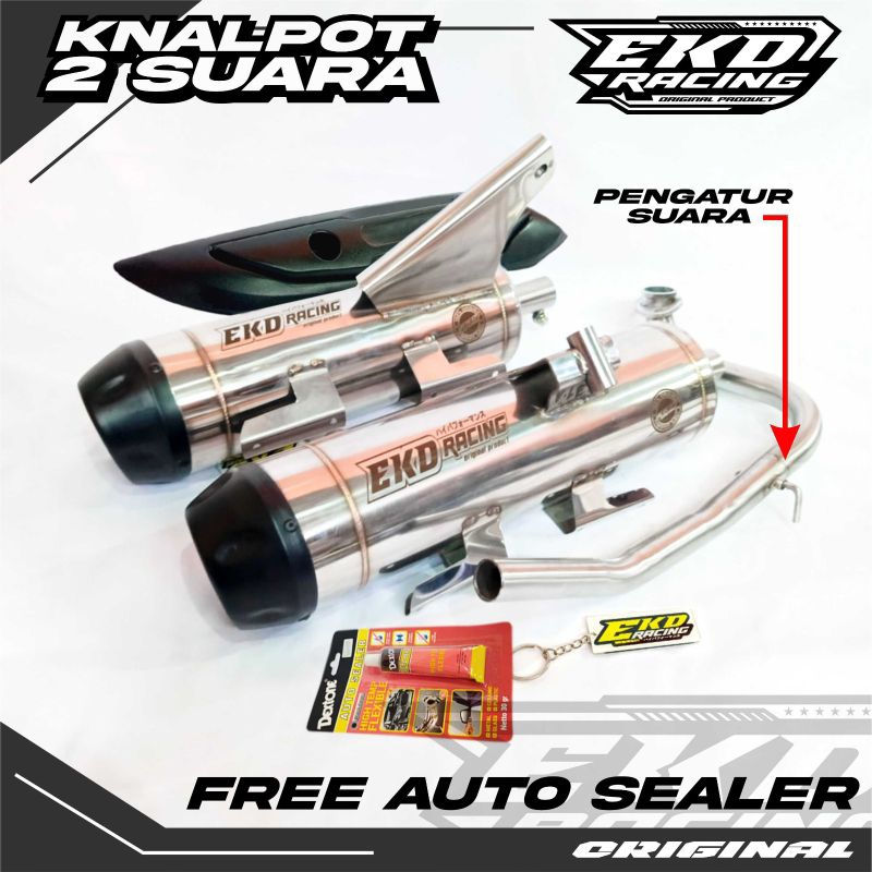 Jual KNALPOT STANDAR RACING 2 MODE SUARA BASS PADET DAN SILENT UNTUK MOTOR BEAT SCOOPY VARIO ...