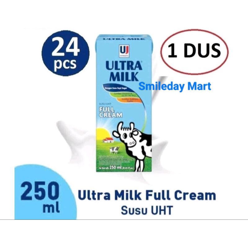 Jual Susu Ultra 250ml Full Cream | Susu Ultra Full Cream 250ml | Shopee Indonesia