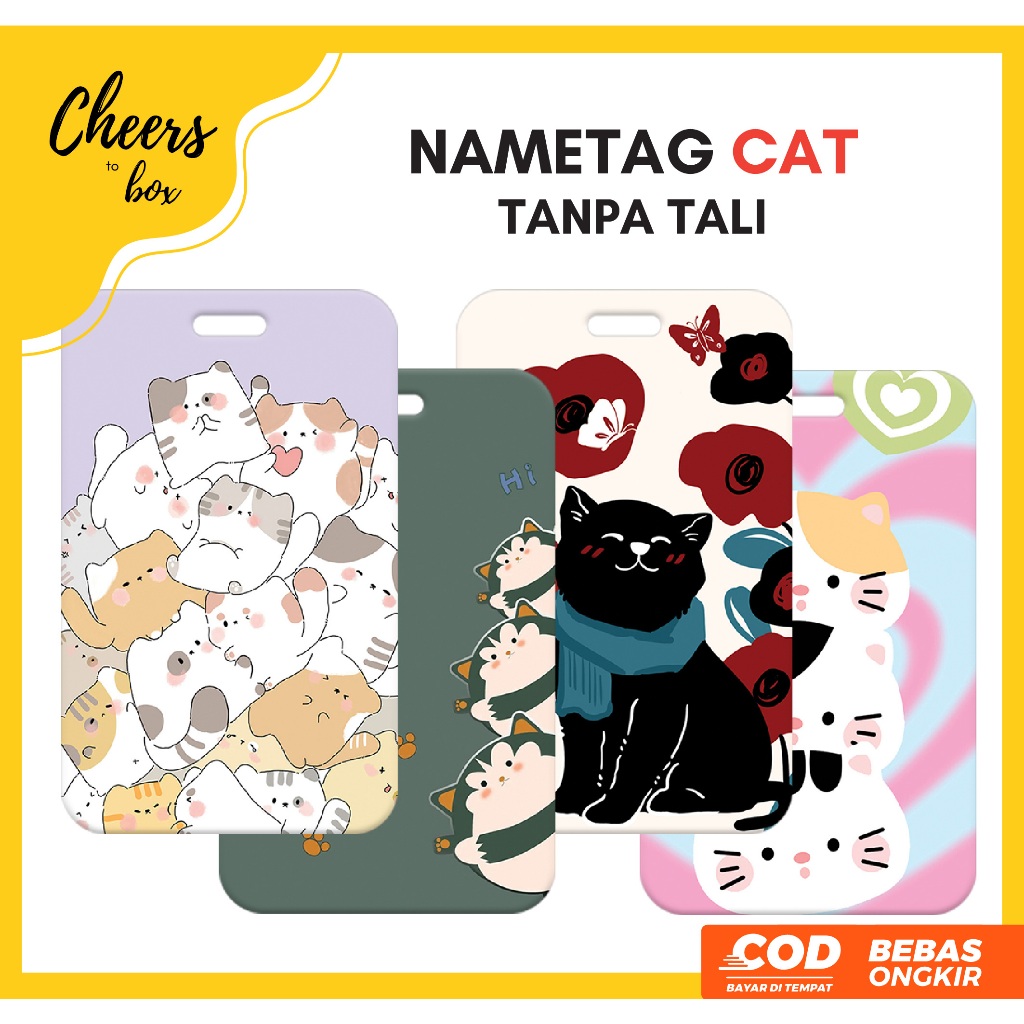 Jual (N009) CAT ID Card Holder / Nametag Tanpa Tali Lanyard Muat 2 ...