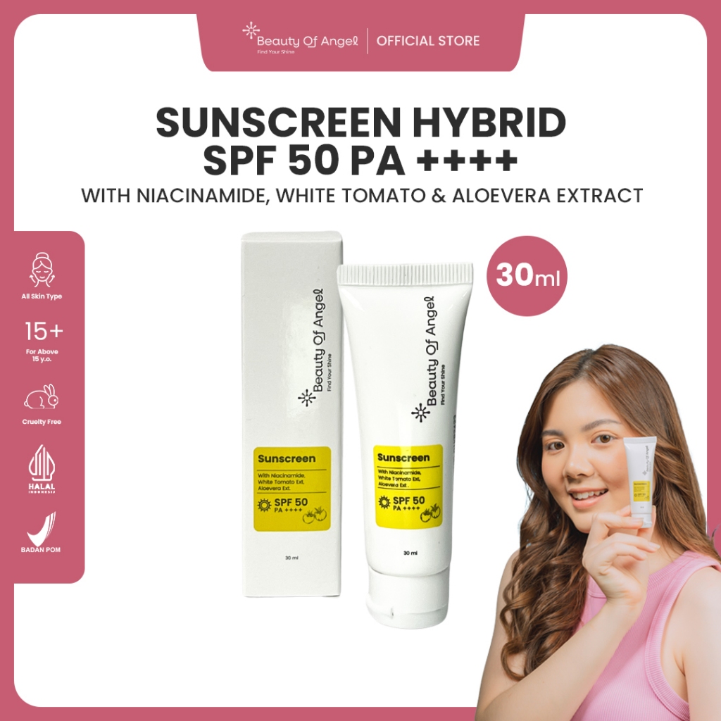 Jual Beauty of Angel - Sunscreen SPF 50 PA +++++ With White Tomato 30ml ...