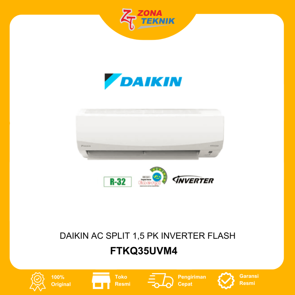 Jual DAIKIN AC SPLIT FLASH INVERTER FTKQ35UVM4 1,5PK | Shopee Indonesia