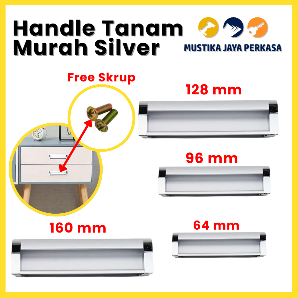 Jual Handle Tanam Murah Handle Pintu Geser Lemari Tarikan Laci Tanam ...