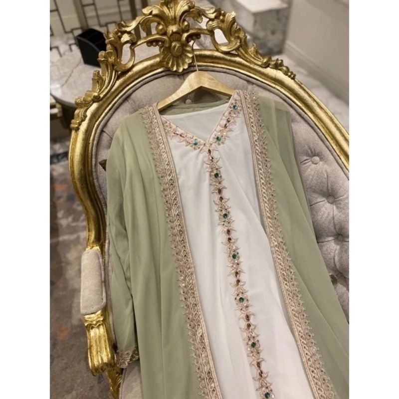 Jual Shireenz Abaya Dress Kaftan Free Manset Turban Belt L XL XXL Dress ...