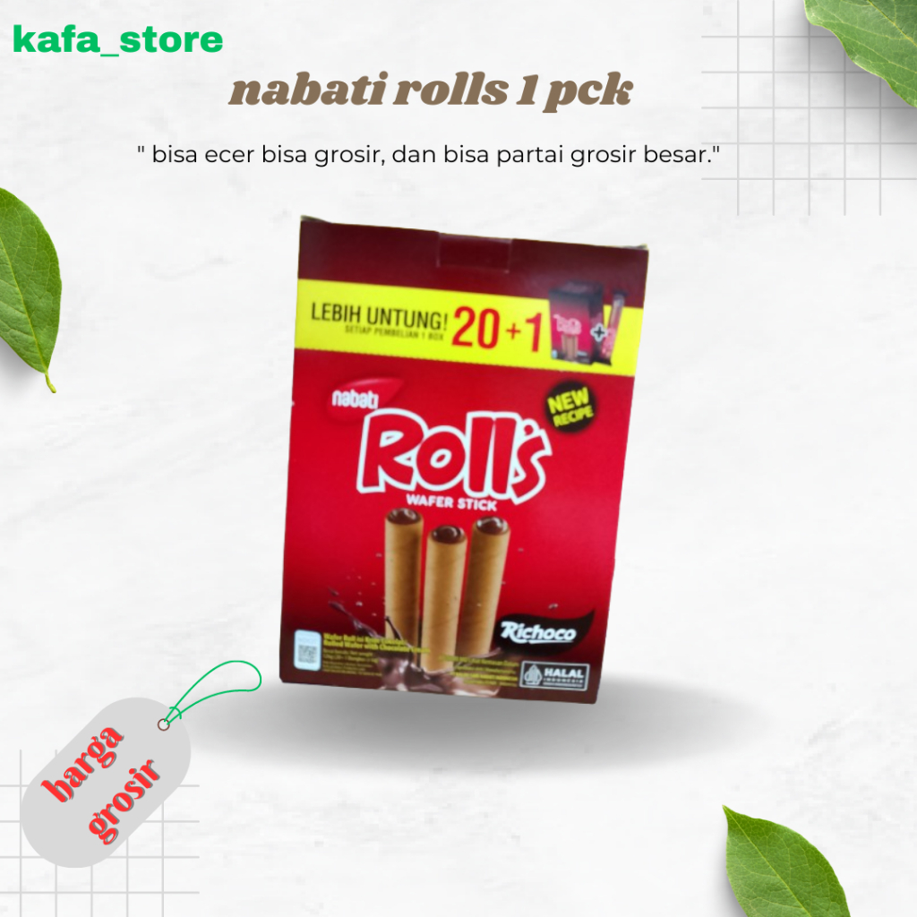 Jual Nabati Richeese Rolls Keju / Nabati Richoco Rolls Coklat (1 Box ...