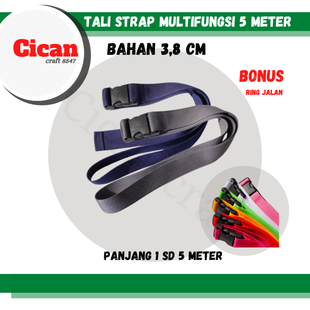 Jual Tali strap multifungsi tali tas koper, sabuk pinggang 5 meter ...