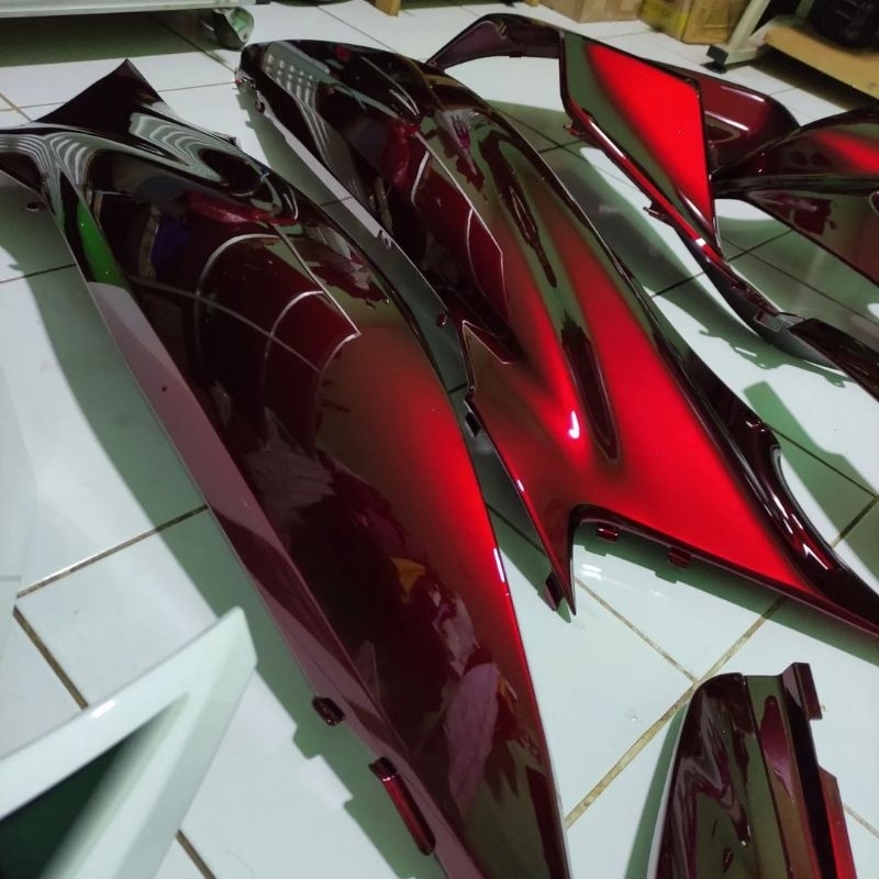 Jual cat PU Super moon, moonlight sepaket dengan warna dasar red black ...