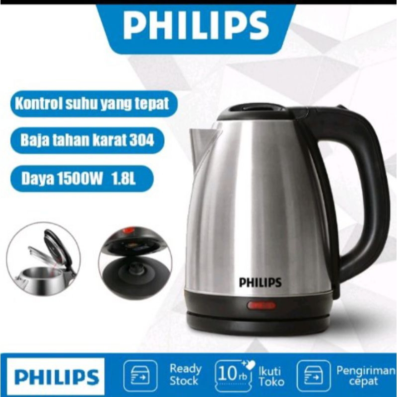 Jual PHILIP TOKO TEKO LISTRIK PEMANAS AIR 1.8 LITER BAHAN ASLI BAJA ...