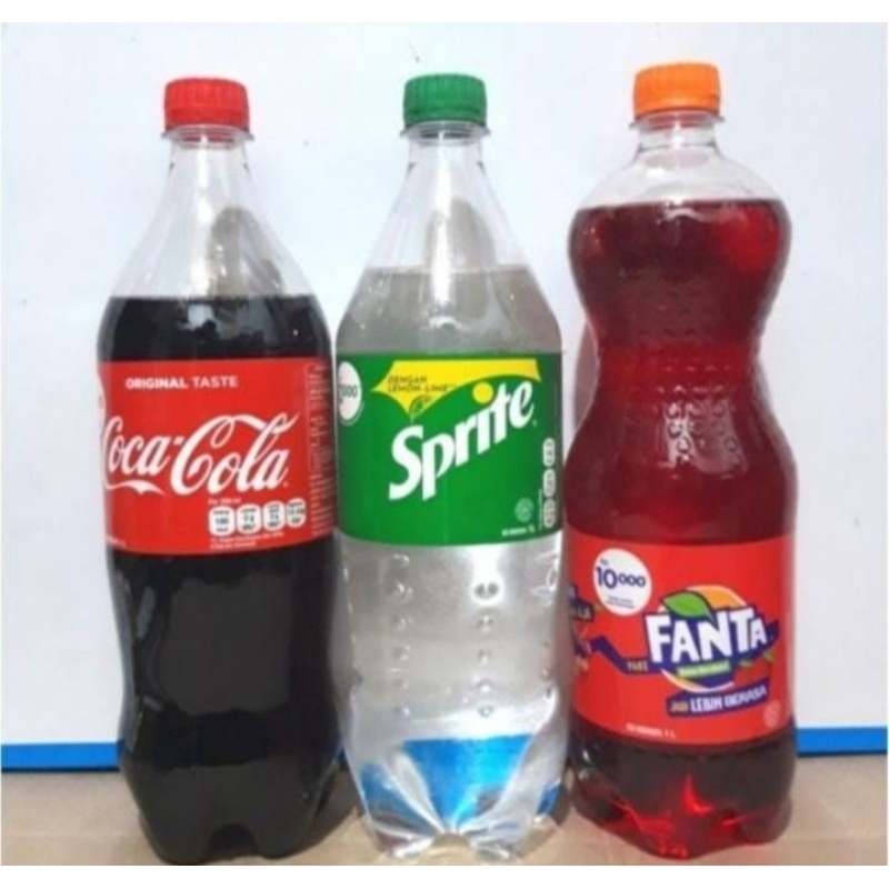 Jual Coca Cola / Fanta / Sprite kemasan Botol 1 Liter PERKRAT | Shopee Indonesia