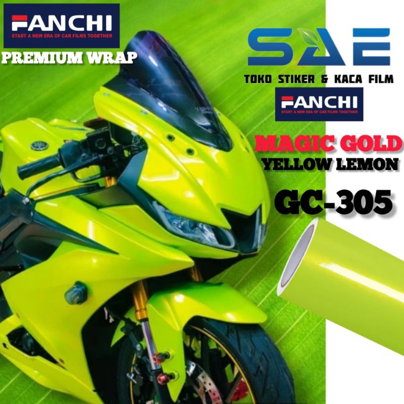Jual Sticker Skotlet Kuning Lembayung Gold Merek Fanchi Premium Lentur ...