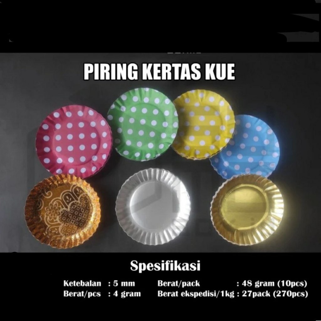 Jual Piring kertas / piring kue bolu ulang tahun/acara lainnya satuan eceran warna bervariasi ...