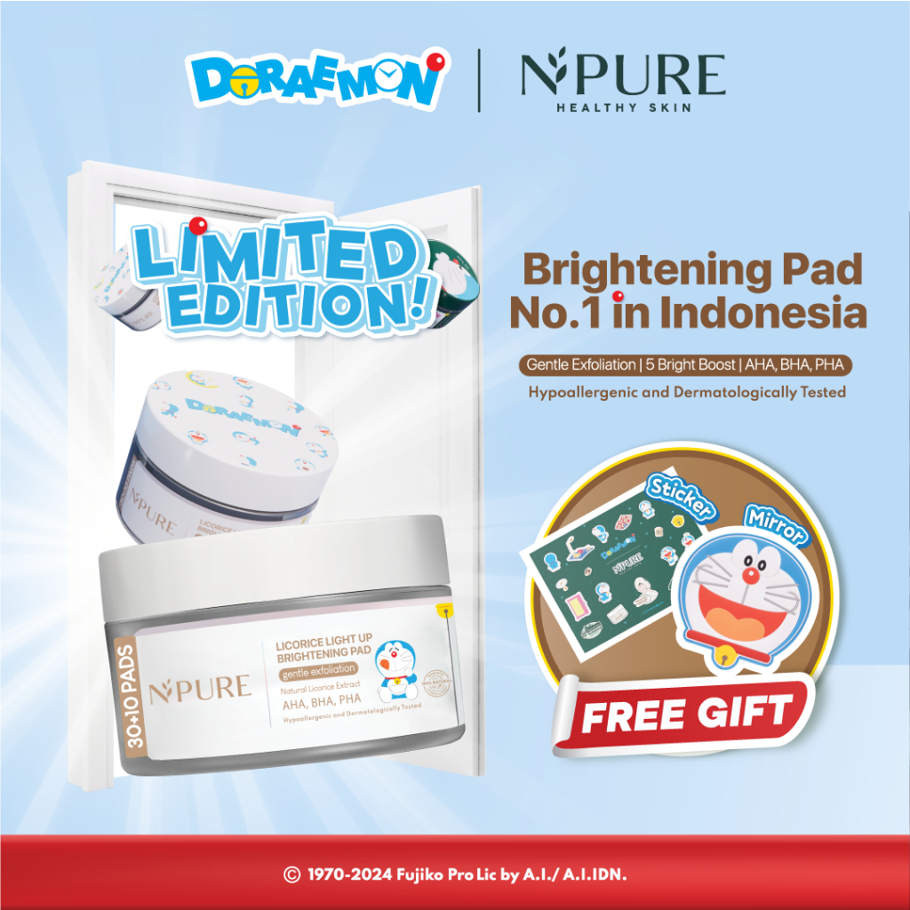 Jual NPURE Brightening Exfoliating Pad Licorice / Light Up / Kapas ...
