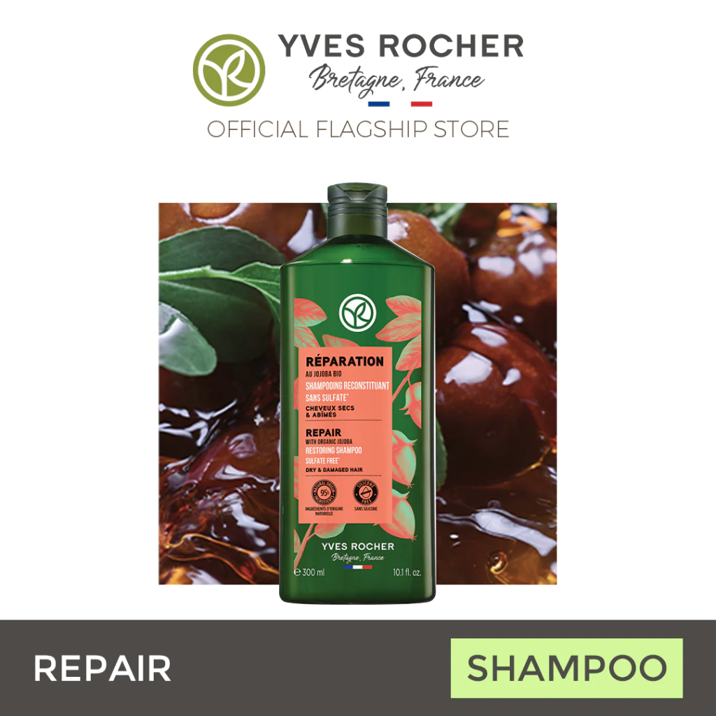Jual Yves Rocher Repair Restoring Shampoo 300 ml - Shampoo Rambut Rusak ...