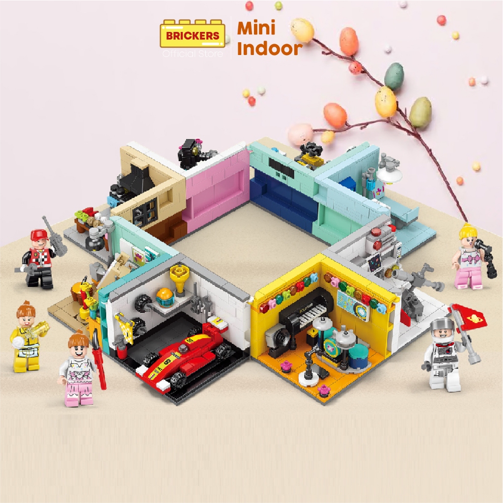 Jual BRICKERS – LELE BROTHER MINI INDOOR BUILDING BLOCK TOYS / MAINAN BALOK MINI TOKO MODERN ...