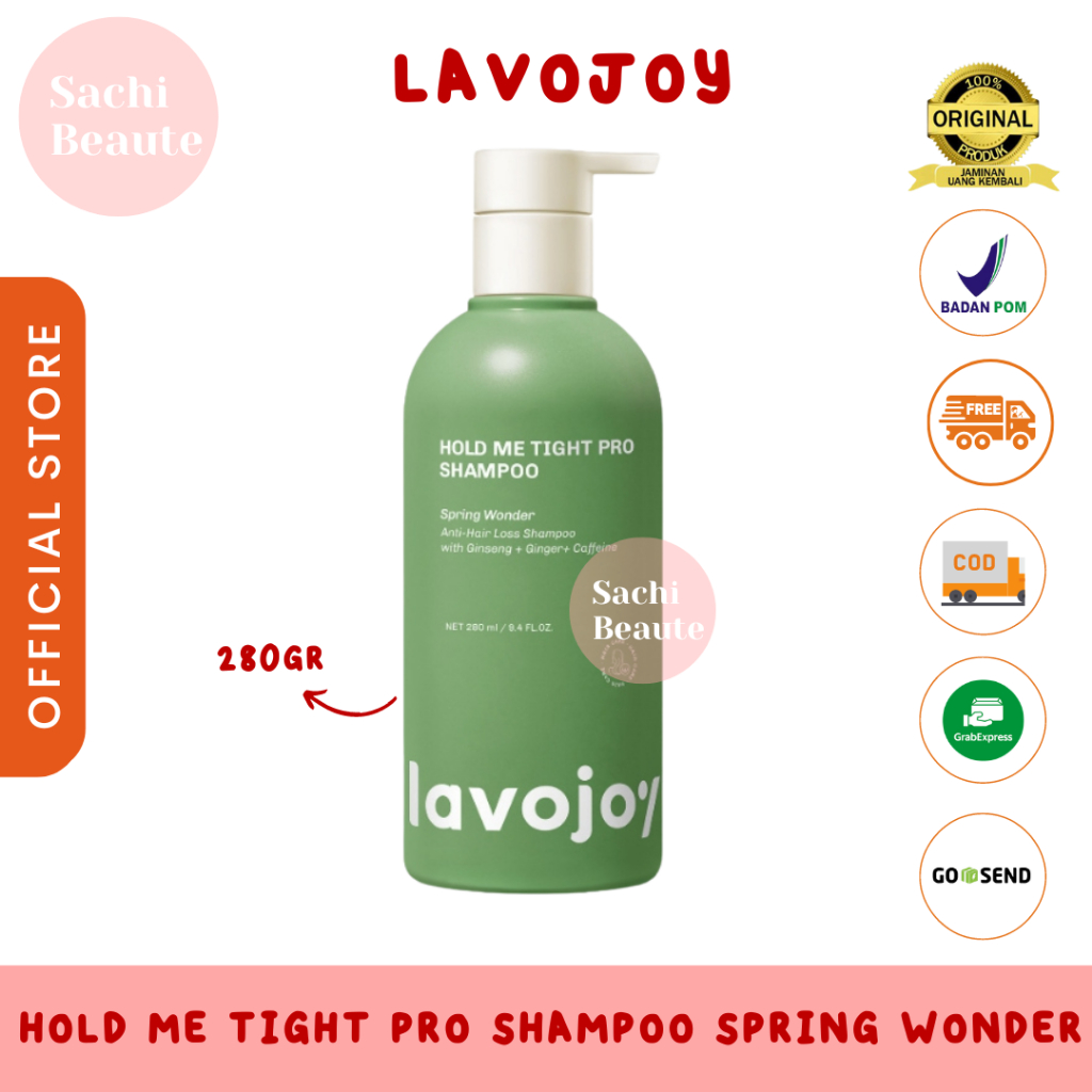 Jual LVJ lavojoy Hold Me Tight Pro Shampoo Spring Wonder Sampo BPOM ...