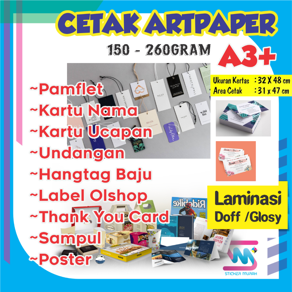 Jual Cetak Print A3+ Color Warna Art Paper Poster Flyer Brosur Kartu ...