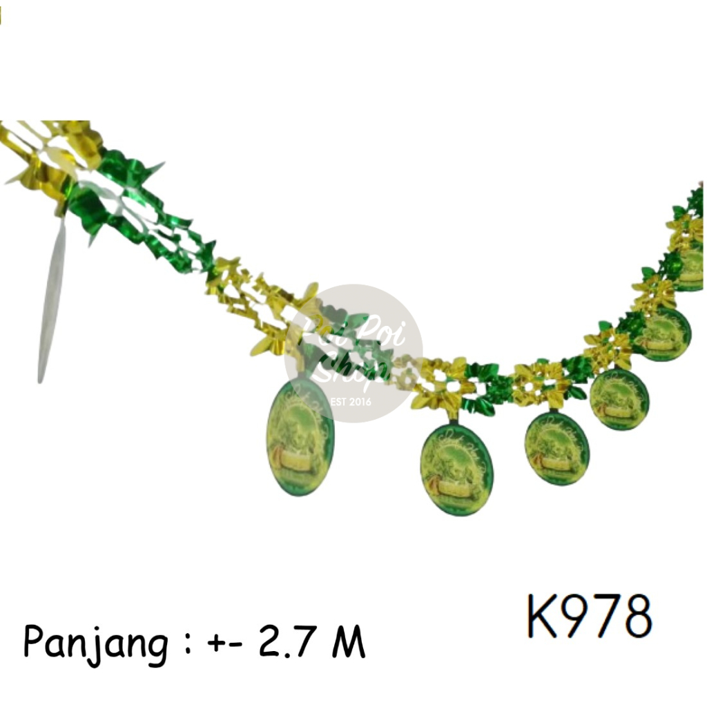 Jual Garland Tarik Idul Fitri Slinger Ramadan Lebaran Premium Backdrop Slinger Tinsel Garland ...