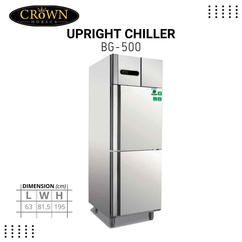 Jual UPRIGHT CHILLER 2 PINTU 3 RAK CROWN HORECA BG-500 | Shopee Indonesia