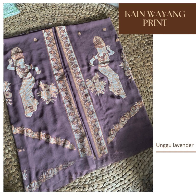 Jual kain bahan motif wayang | kain kebaya print wayang | Shopee Indonesia