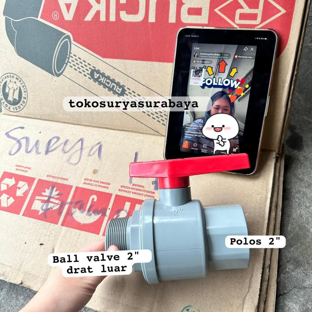 Jual Stop Kran Drat luar 2" Ball Valve drat luar 2" KDJ Ball Valve KDJ Sok Drat Luar SDL 2" x 2 ...