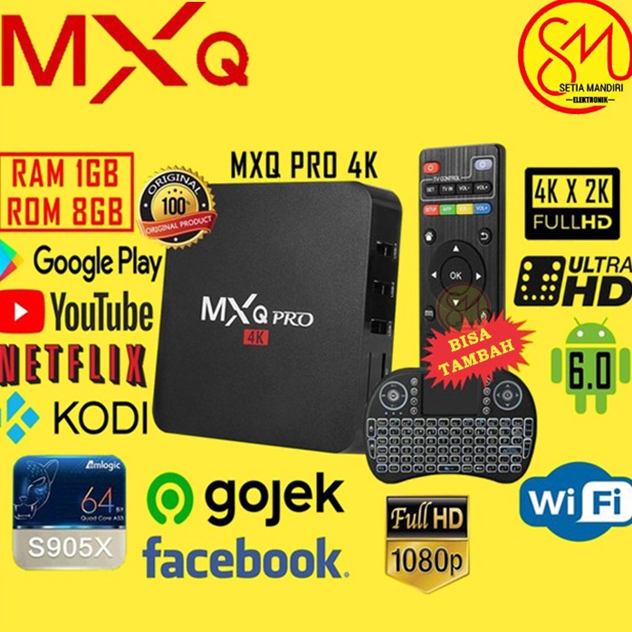 Jual MXQ PRO Android TV BOX MXQPro 4K Smart TV Box GARANSI Media Player | Shopee Indonesia