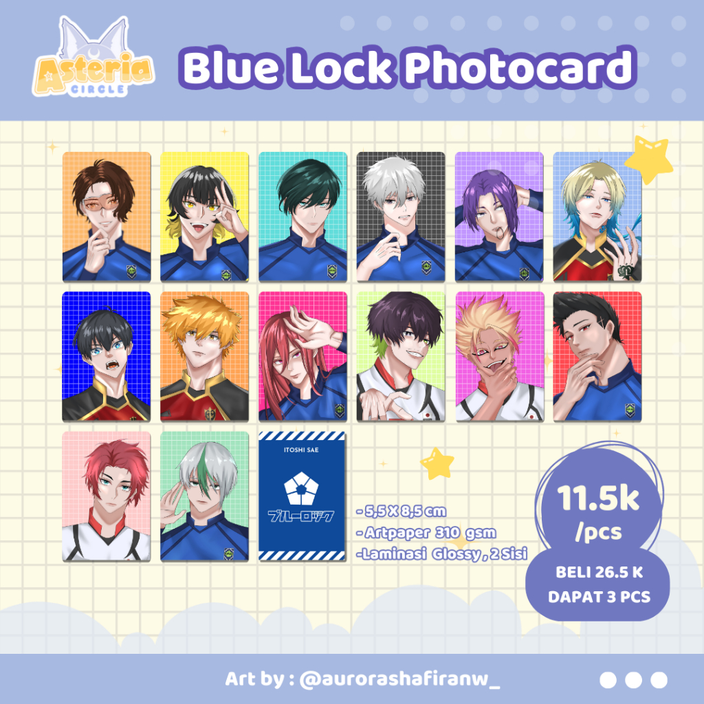 Jual Blue Lock Fanart Photocard | Shopee Indonesia